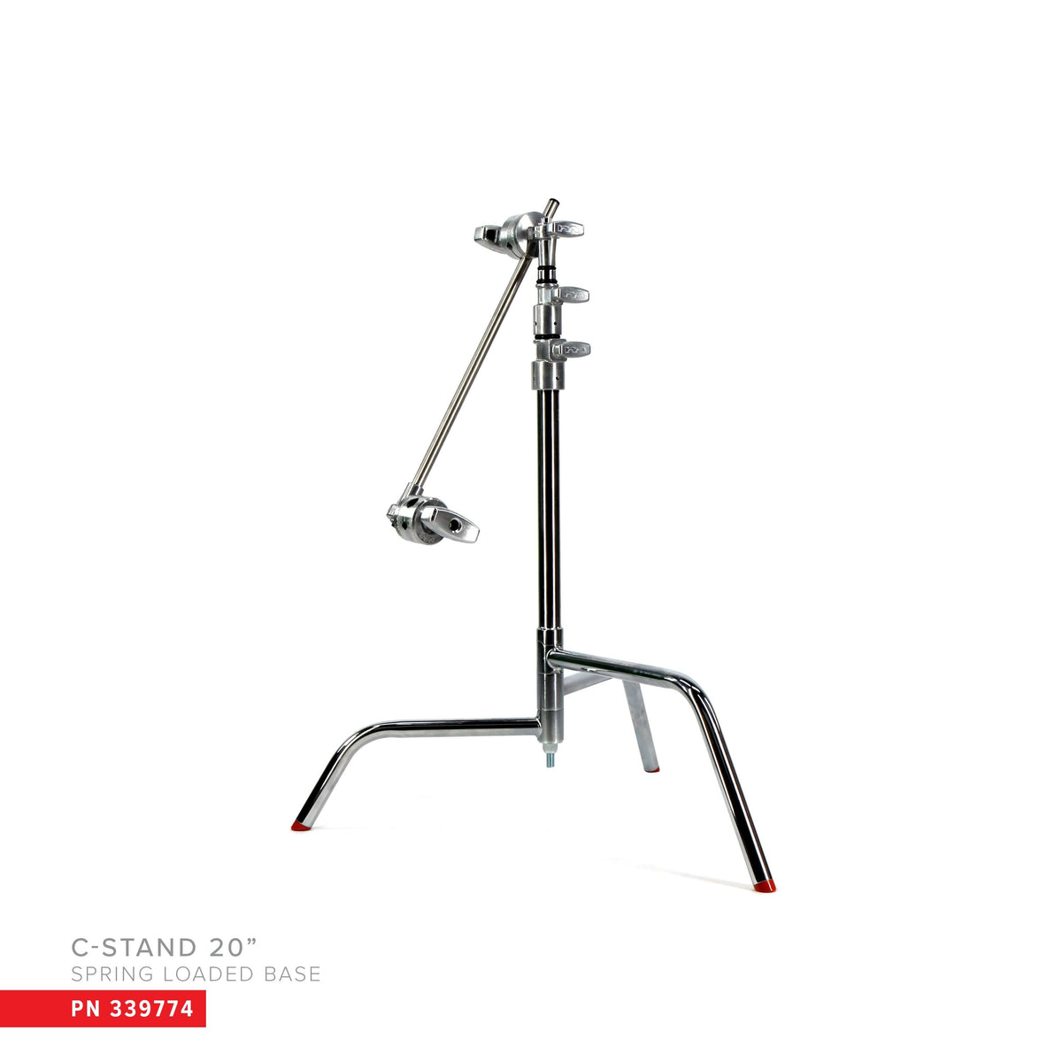 20" Double Riser Spring Loaded Folding C-Stand w/Grip Head & Arm – msegrip