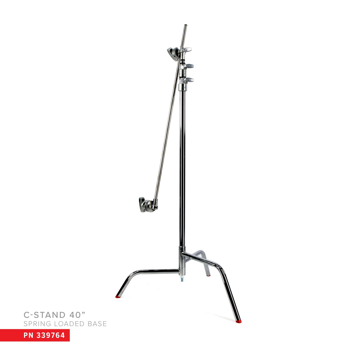 40" Double Riser Spring Loaded Folding C-Stand w/Grip Head & Arm – msegrip